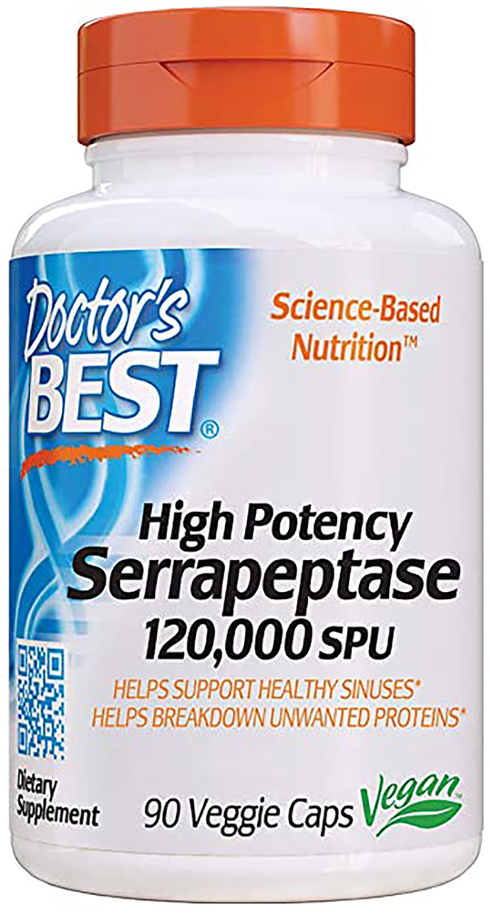 Serrapeptase Enzymes 120,000 SPU 90 Capsules | Benefits | Nutrition ...