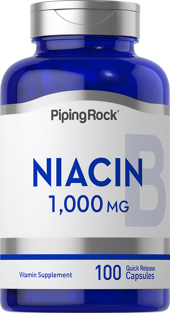 Niacin 1000 mg, 100 Capsules | Nutrition Express by PipingRock Health ...